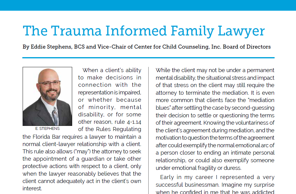 Trauma Informed Family Attorney by Eddie Stephens – Stephens & Stevens ...